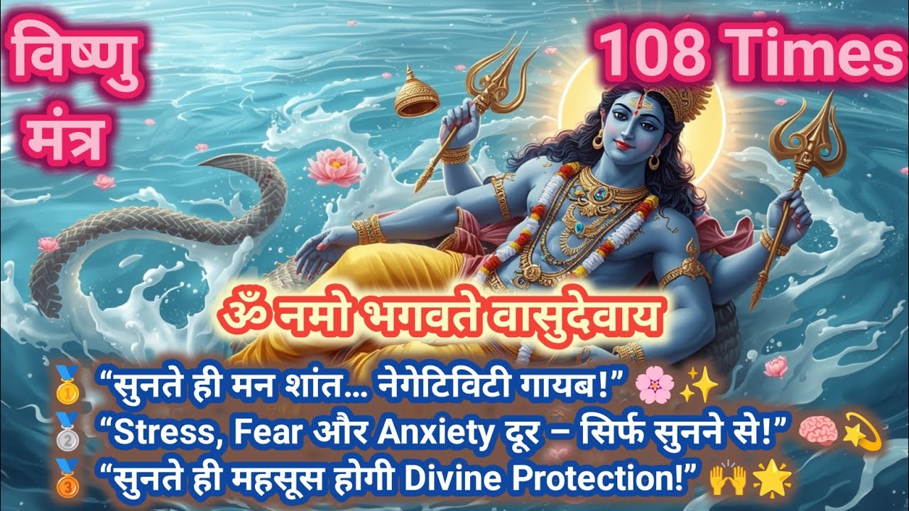 Om Namo Bhagavate Vasudevaya 108 Times | Peace, Prosperity, Success ...