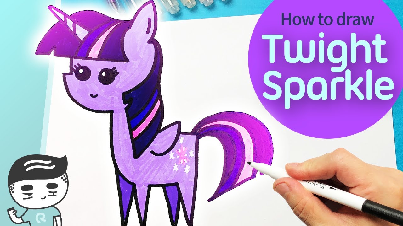 How to draw TWILIGHT SPARKLE (My Little Pony/MLP) in Pointy Ponies ...