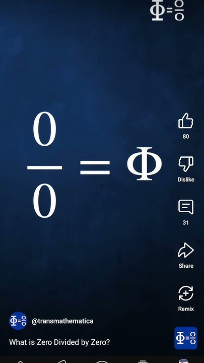 what is zero divided by zero? - YouTube