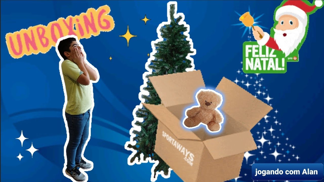 unboxing da árvore, Pai Natal e os duendes ajudam com minha árvore, um ...