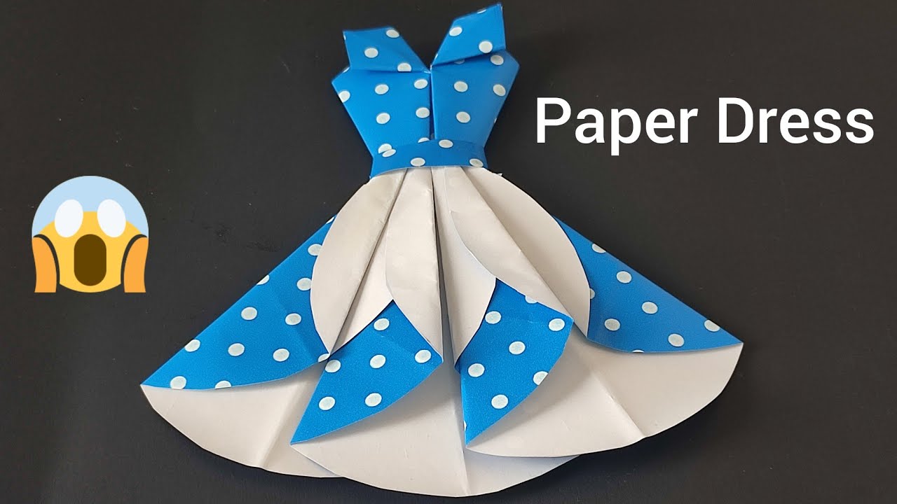 origami dress - How to make origami paper dresses | paper craft ...