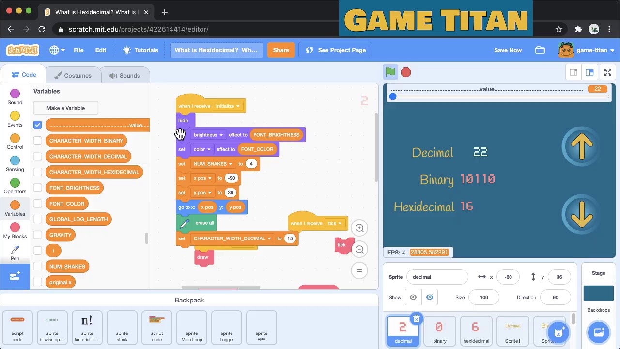 Tweaking Decimal Binary Hexidecimal Game Toy Part 3 Live Coding Youtube