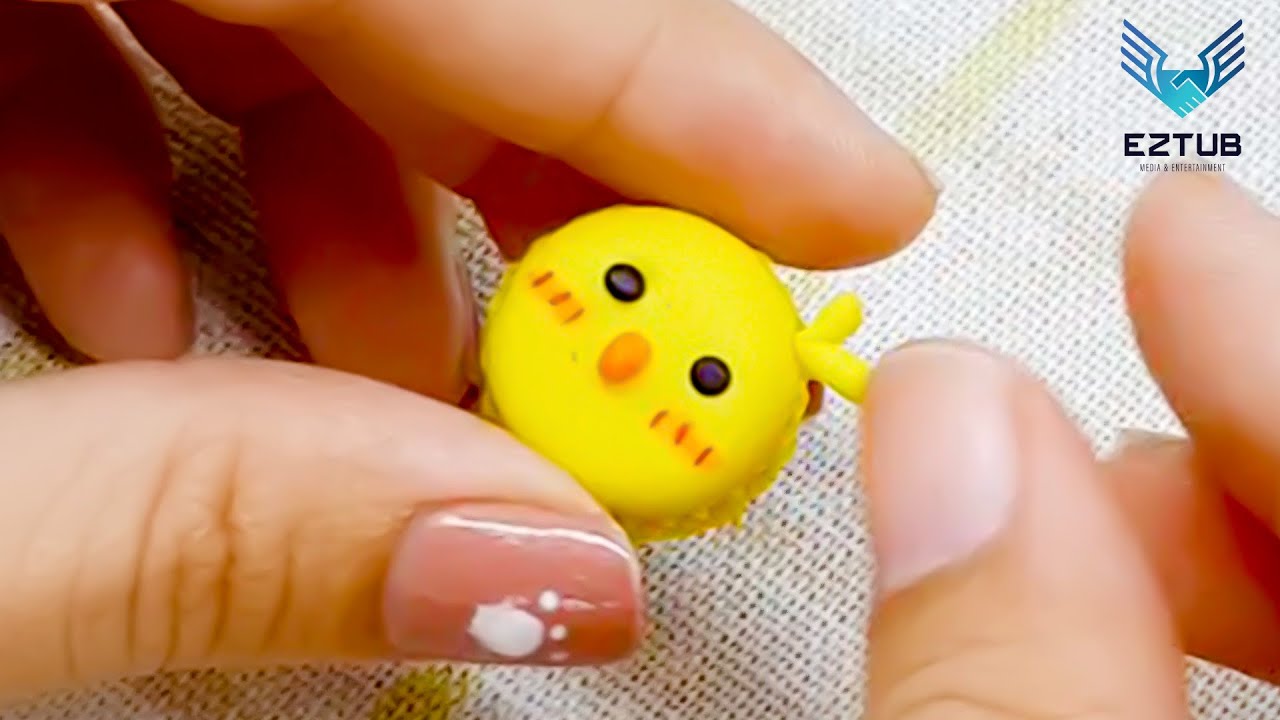 How to make clay cute chick keychain | Unique idea with clay chick ...