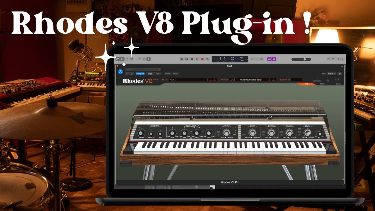 Getting retro with the Rhodes V8 plug in! 🎵 - YouTube
