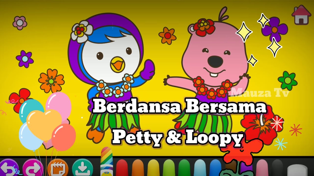 Mewarnai petty & Loopy untuk Anak Balita #serunyabelajar #coloring # ...
