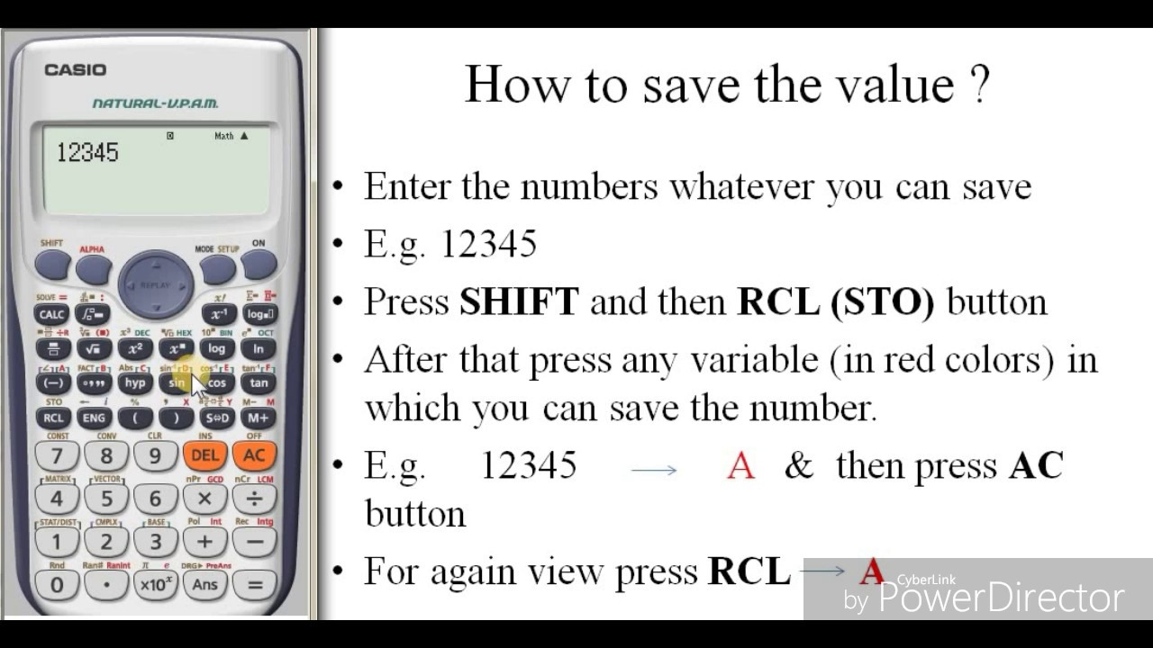 How To Save Value In Calculator In Fx 991es Plus The Calculator King