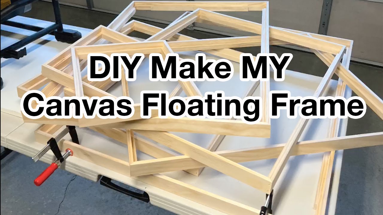 DIY Make Canvas Floating Frame 액자 만들기, 캔버스 액자 만들기 - YouTube