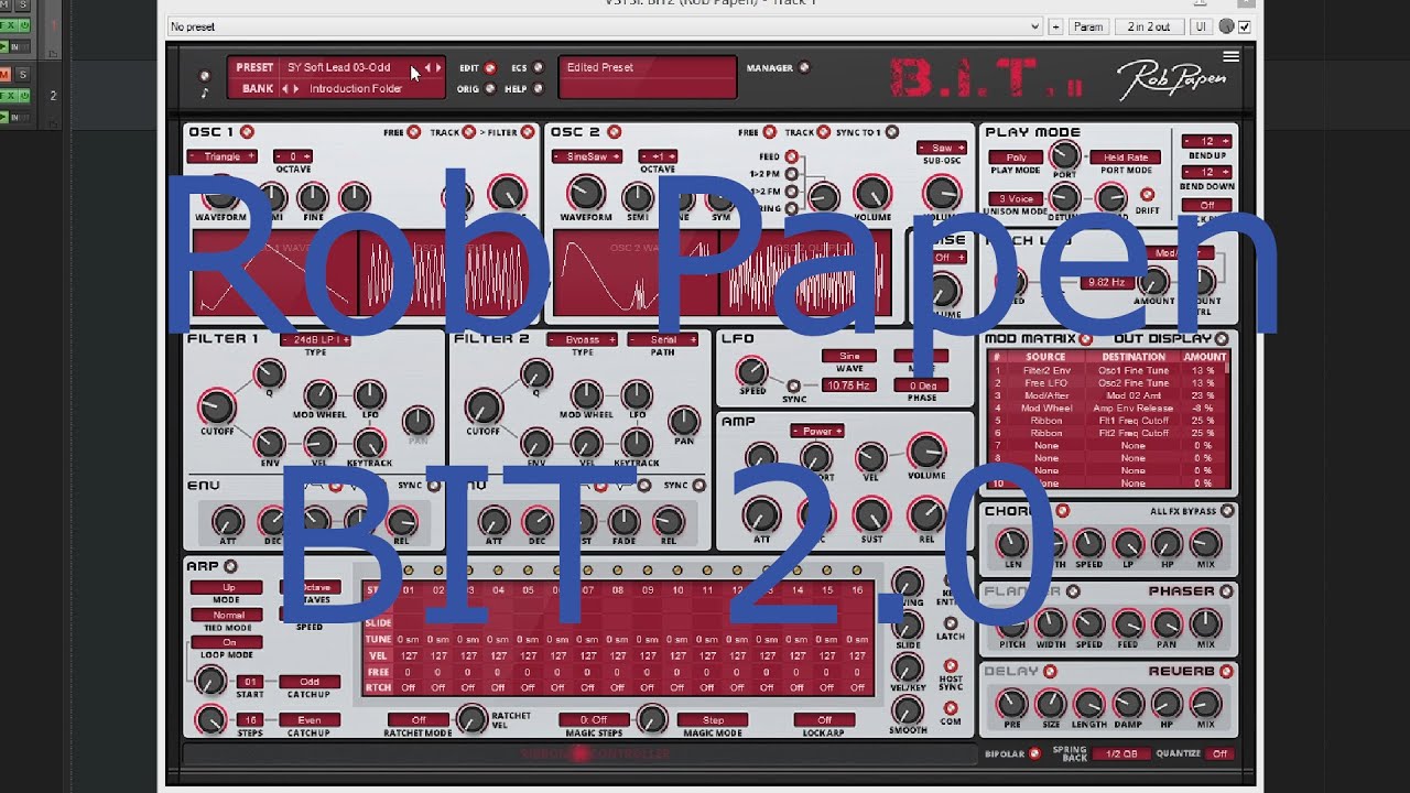 Rob Papen BIT 2. Synthesizer - No Talking - YouTube