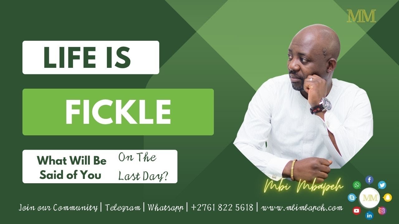LIFE IS FICKLE - What Will Be Said Of You On The Last day? - YouTube