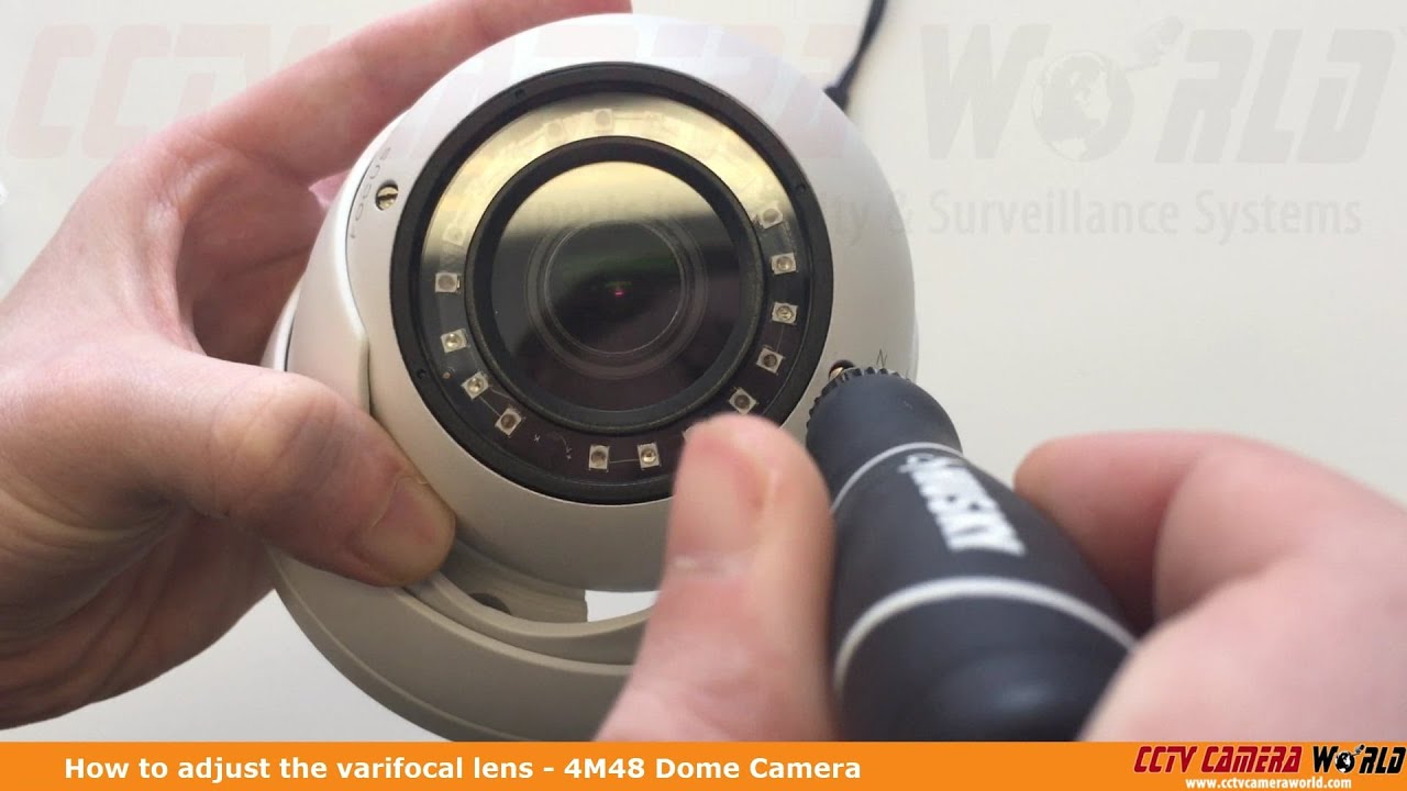 How to Adjust the Varifocal Lens on the 4M247 Dome Camera - YouTube
