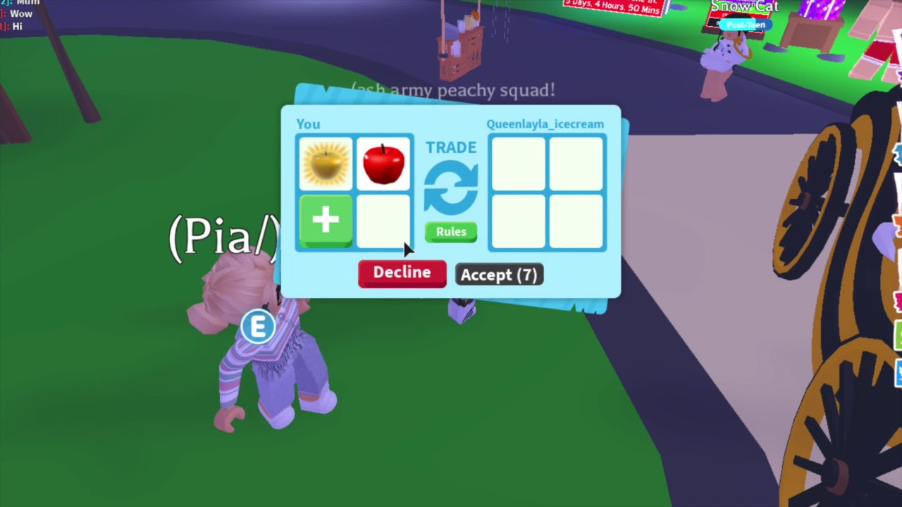 Trading Healing Apples And Normal Apples Adopt Me Roblox *I Actually ...