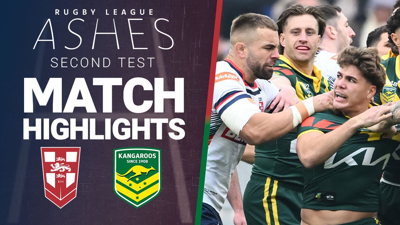 NRL Highlights | 2025 Ashes | England v Kangaroos | Match Highlights ...