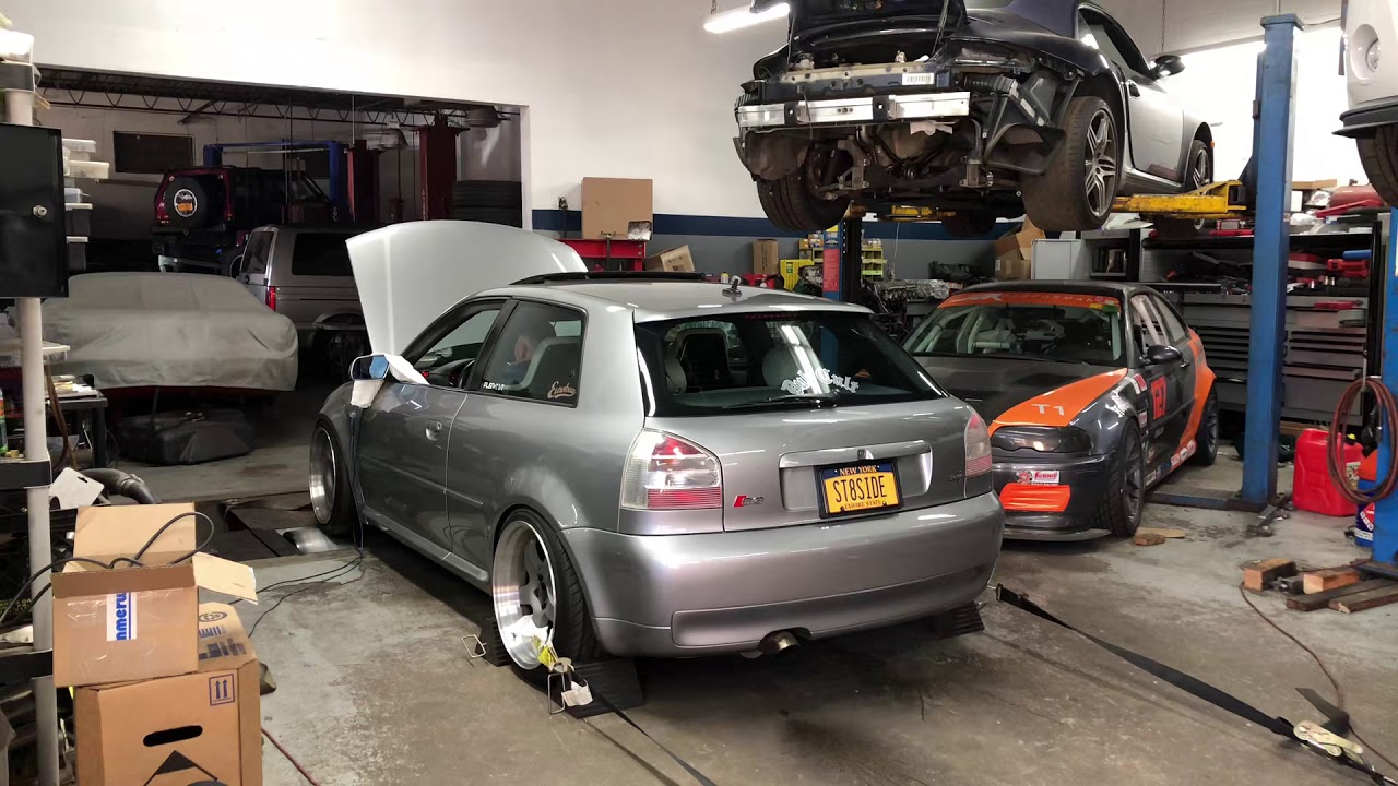Audi S3 8L 3.2 VR6 new dyno numbers with Vortech V9 Supercharger - YouTube
