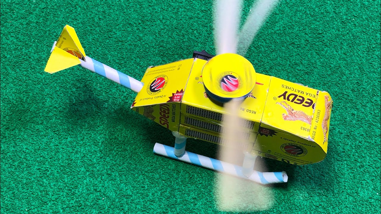 How to Make a Flying Helicopter With Matchbox Helicopter Toy Diy - YouTube