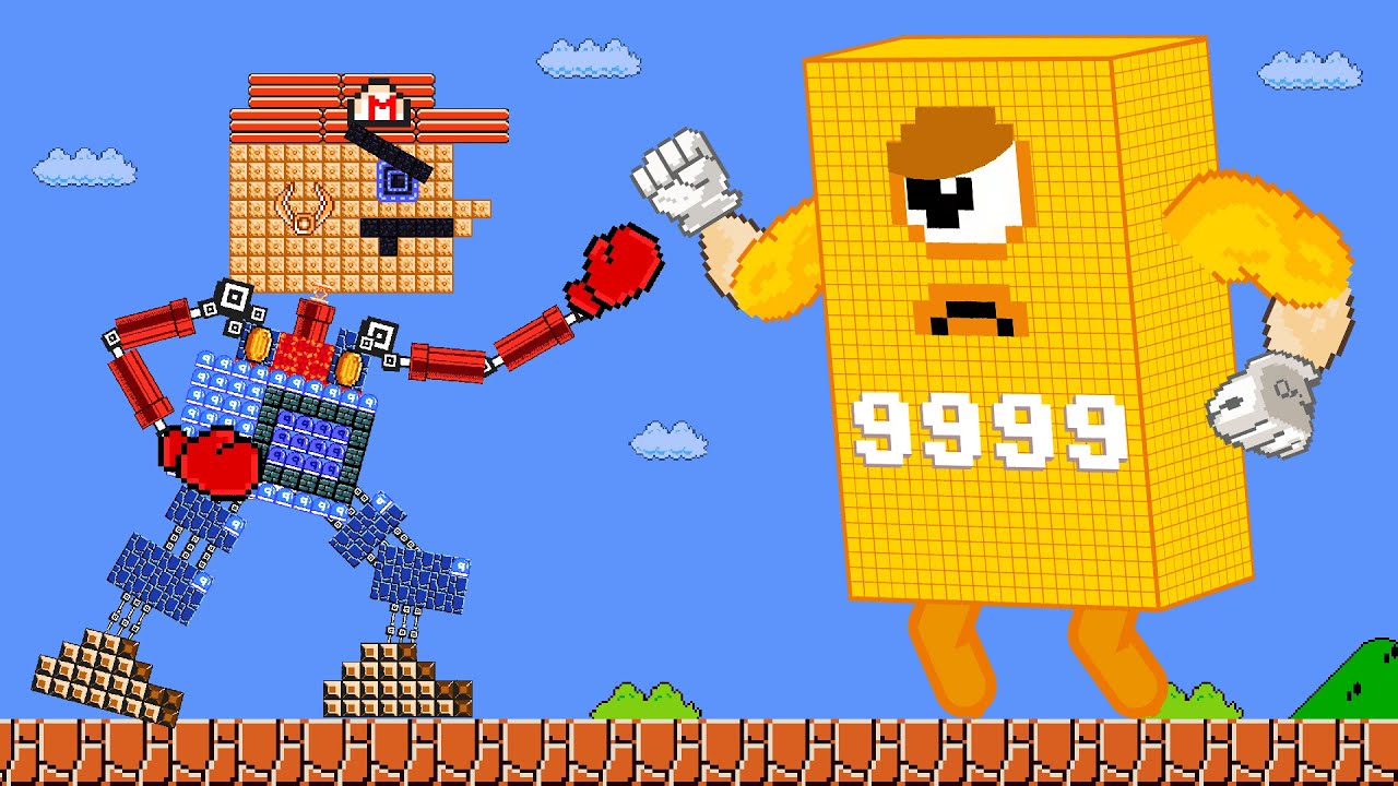 The Giant Mario Robo vs The Giant Numberblocks 9999 Gold | Game ...