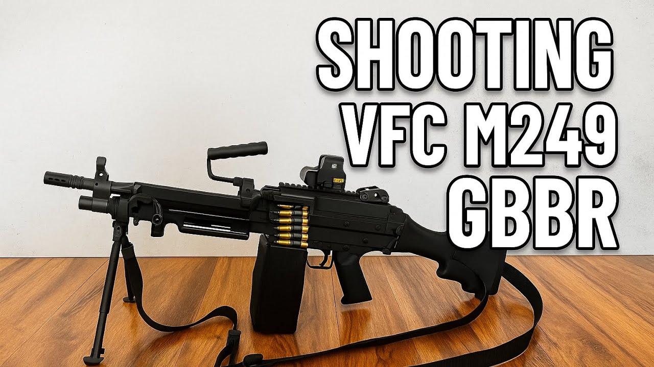 VFC M249 gbbr shooting - YouTube