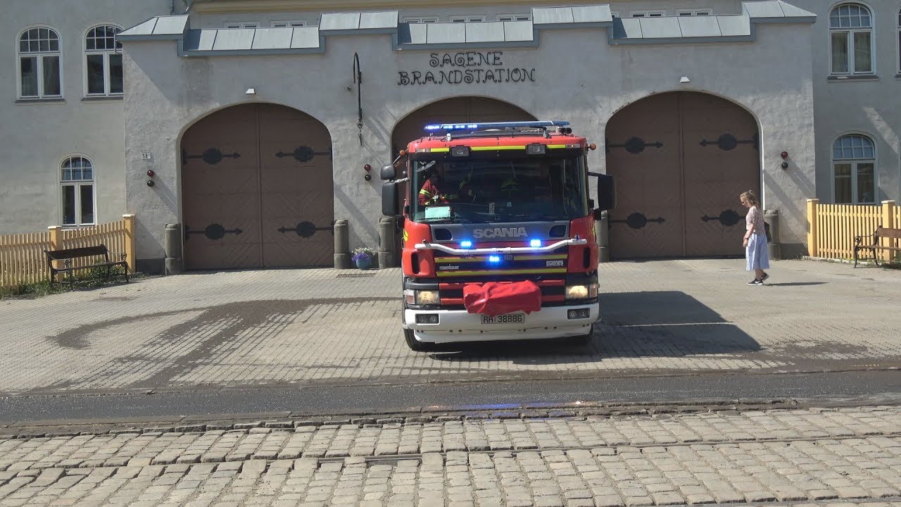 Oslo Fire Department O-4.21 Responding From Station 3 - YouTube