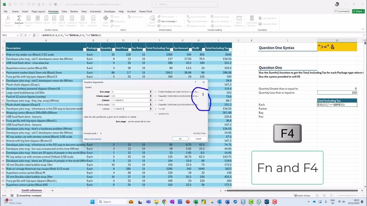 using sumifs to extract data - Part One - YouTube