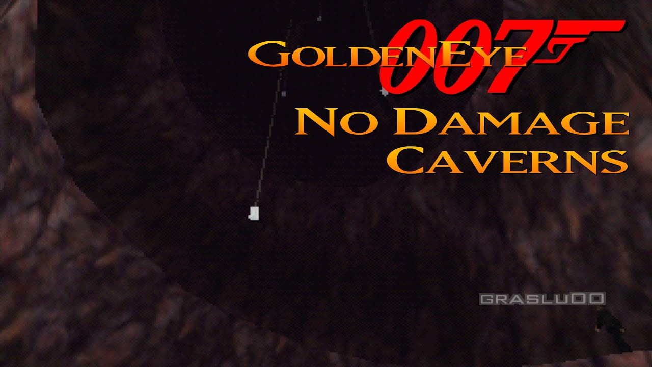 GoldenEye 007 N64 - Caverns - 00 Agent - No Damage (UltraHDMI) - YouTube