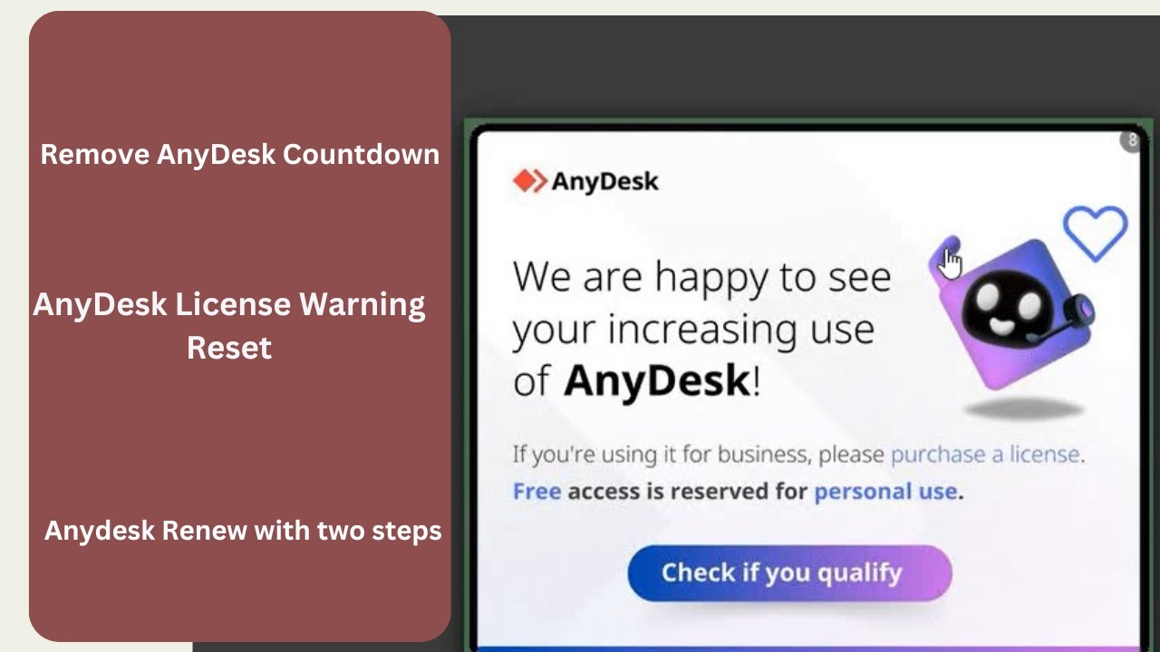 Remove AnyDesk Countdown I AnyDesk License Warning Reset I Anydesk ...