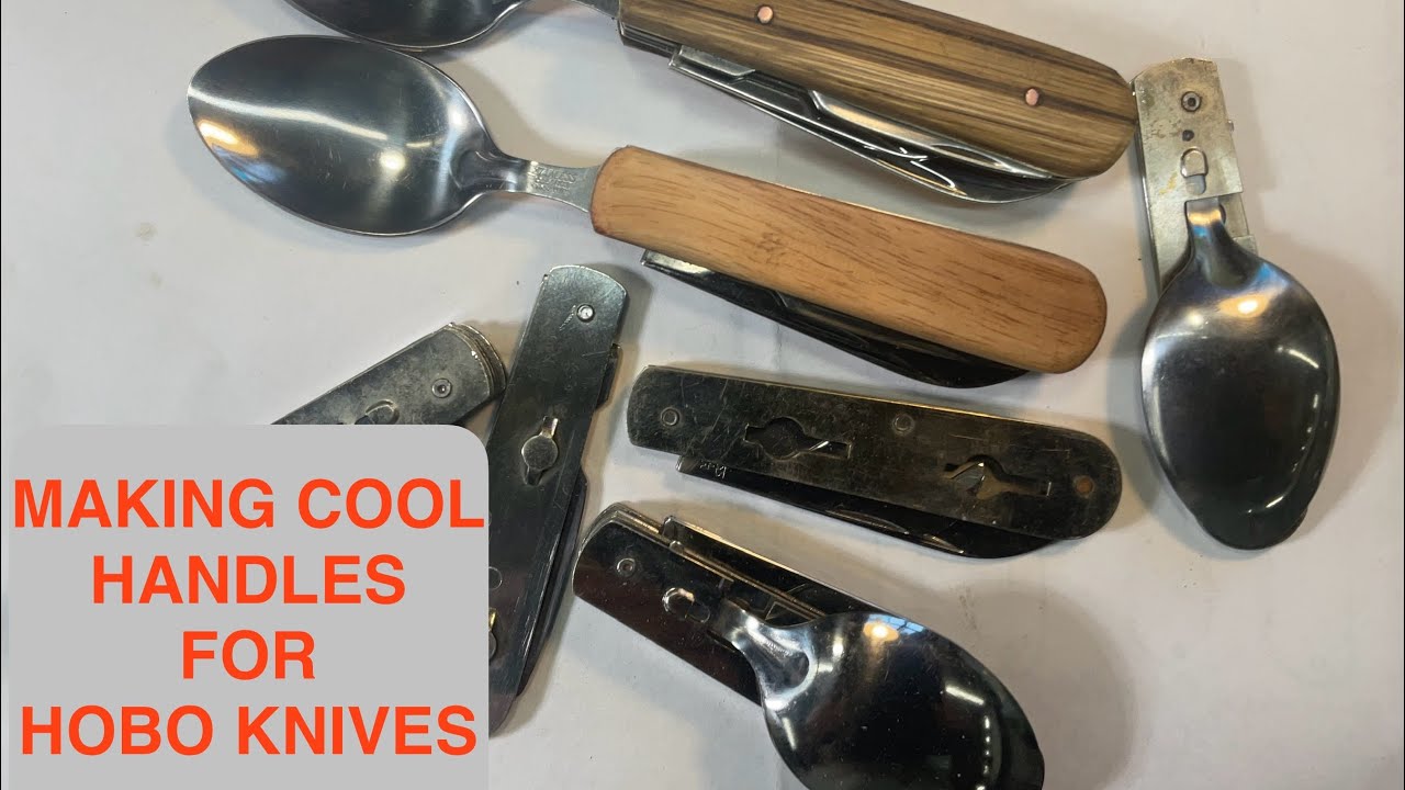HOBO KNIFE HANDLES, 4 WAYS TO ATTACH! - YouTube