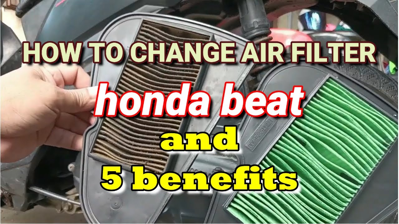 How to change honda beat air filter at ang 5 benipisyo nito! - YouTube