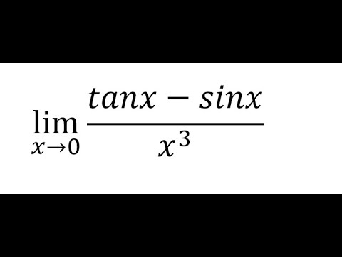 Calculus Help: Find the limits: lim (x→0)⁡ (tanx-sinx)/x^3 - Technique ...