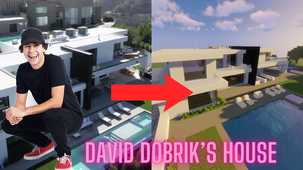 Minecraft - I built David Dobrik's new House in Minecraft - YouTube