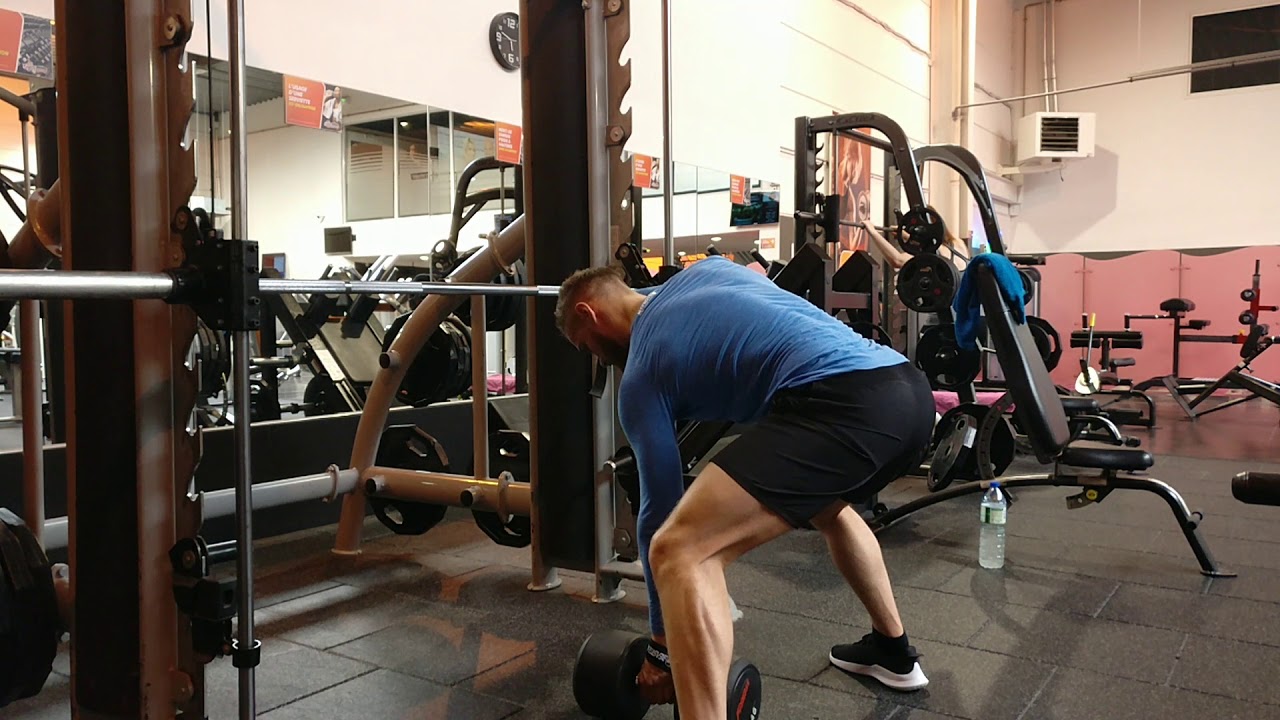 One Arm DB Row - 3x8@46kg 3/3 - YouTube