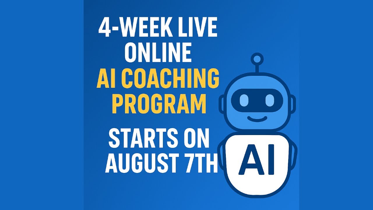 About a 4-week Live AI Training useful to learn AI basics, RAG, MCP ...