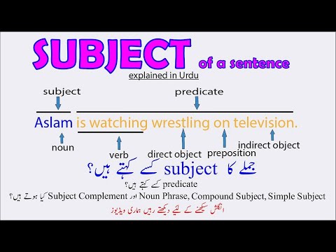 What is subject | subject meaning in Urdu | subject and predicate in ...