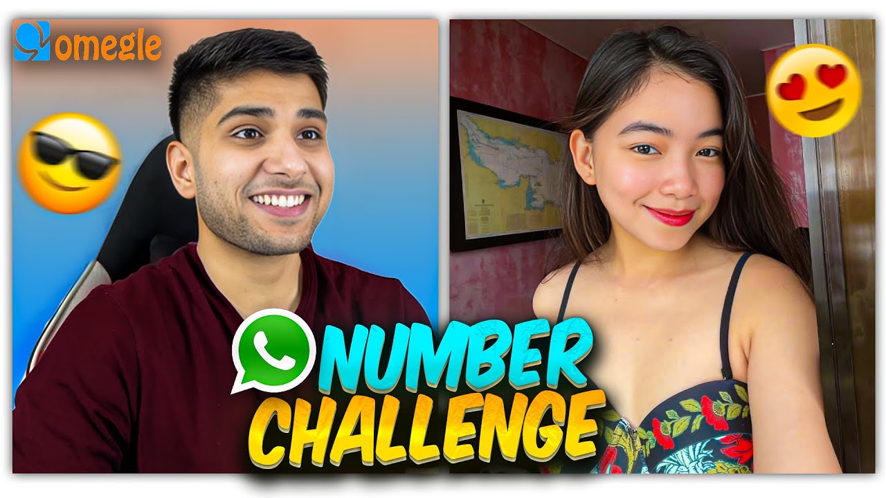 Omegle CHALLENGE, Asking GIRLS for Whatsapp Number - YouTube