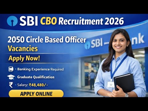 SBI CBO Recruitment 2026 / Bank job 2026 #tamilanguide #bankjobs #sbi 