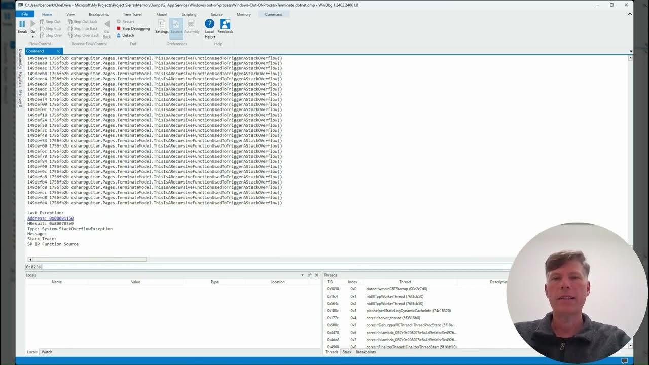 Analyze an Azure App Service memory dump, Windows, out of process, Terminate - YouTube