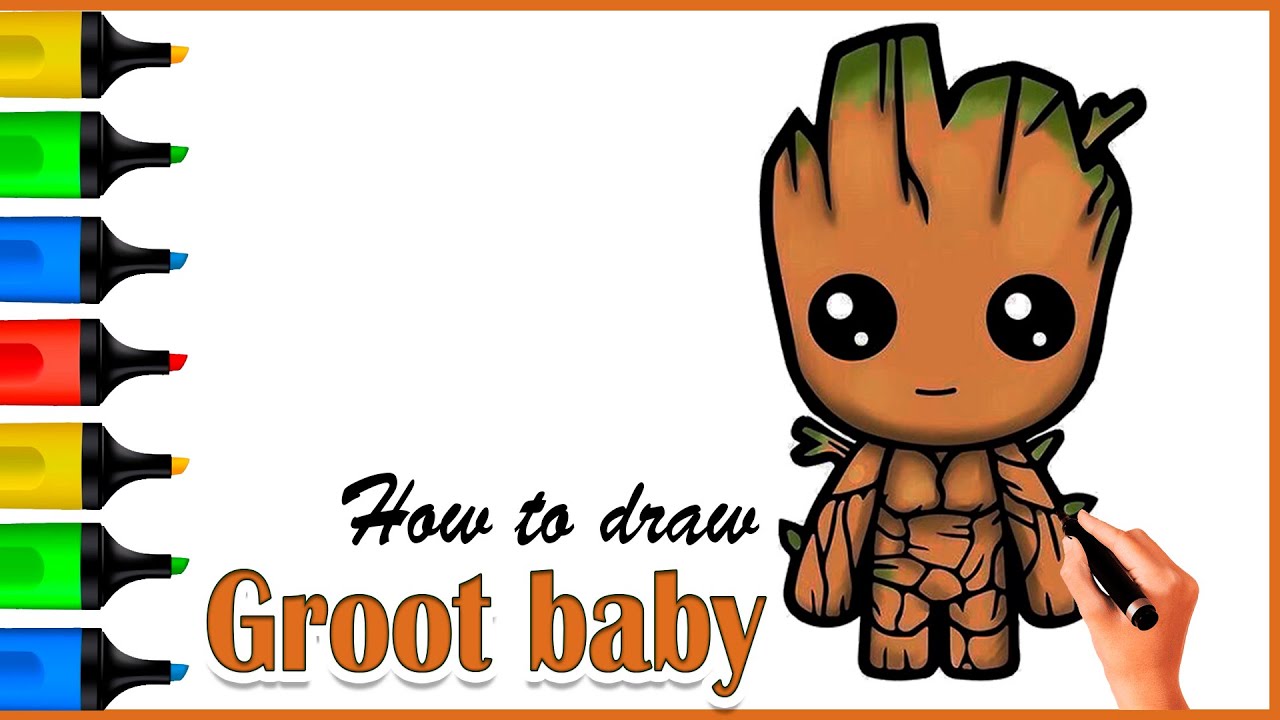 How to Draw Groot | Avengers | Step-by-Step Tutorial #artforkids # ...