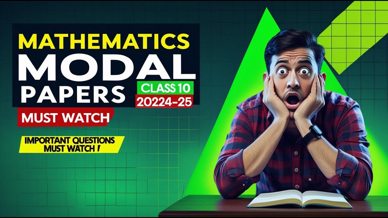 Mathematics modal papers Class 10th | Important questions - YouTube