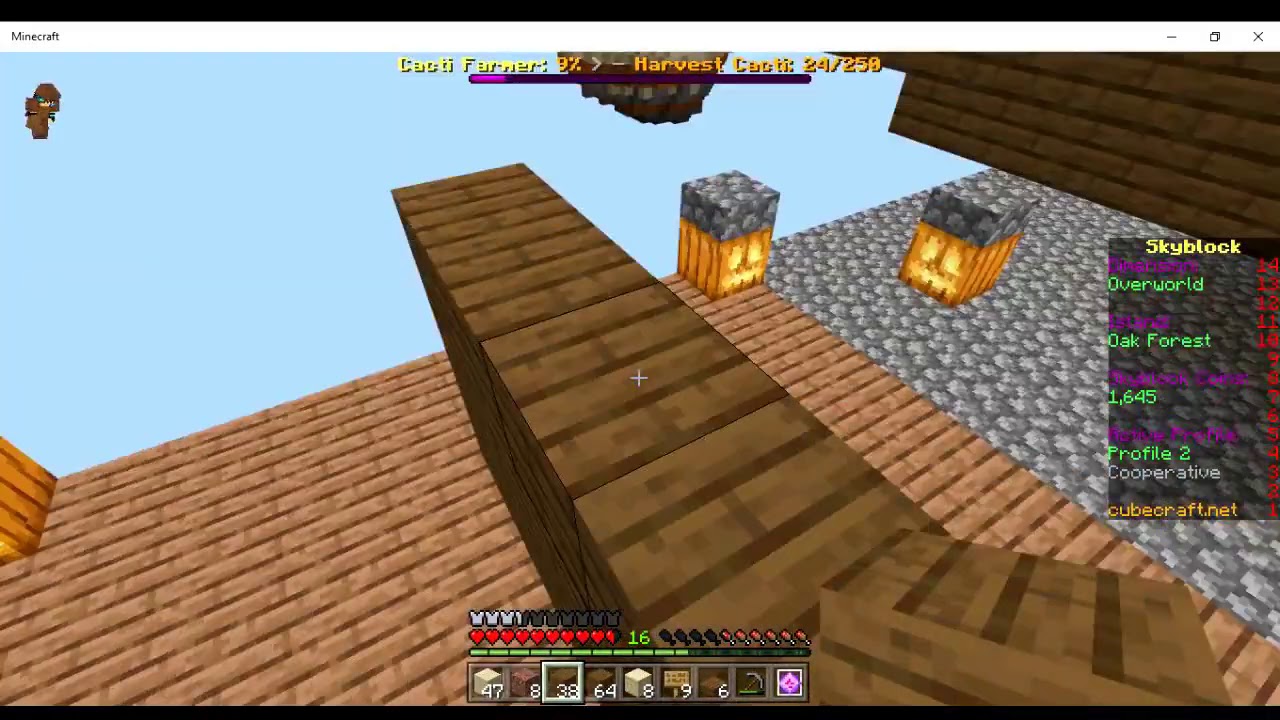 Desert Island , Spider Farm ,Cactus & more!! | Skyblock (CubeCraft) # 7 ...