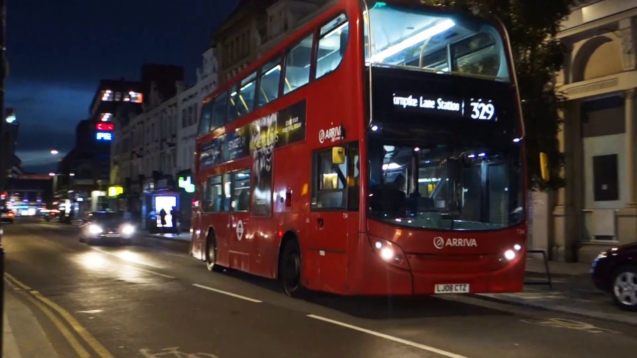 London Buses in Wood Green at night 30th August 2018 - YouTube