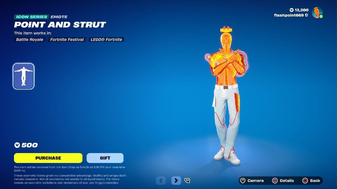Fortnite Point And Strut Emote Showcase - YouTube