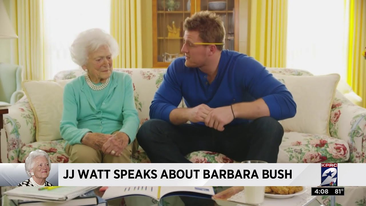 J.J. Watt speaks about Barbara Bush - YouTube