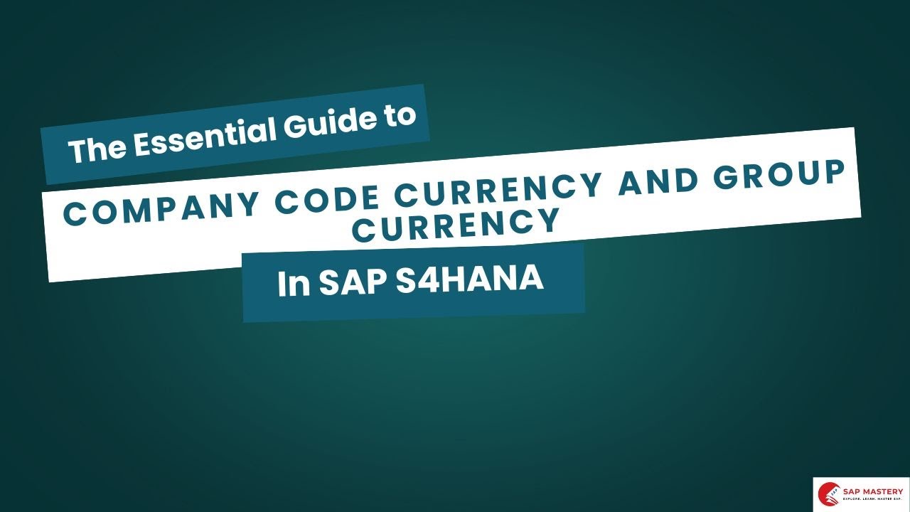 What is Company Code Currency in SAP | What is Group Currency in SAP | Group Currency Vs ...