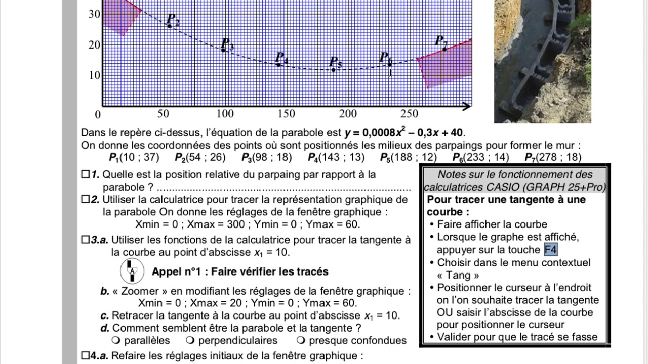 Correction Activité 1 Approche d'une courbe avec une droite - YouTube