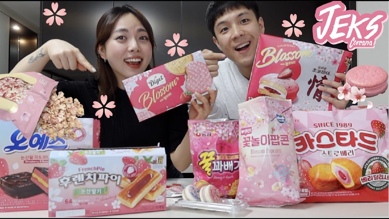 PROBANDO TODO DE COLOR ROSA EN COREA 🌸 - JEKS FT. NOVIO - YouTube