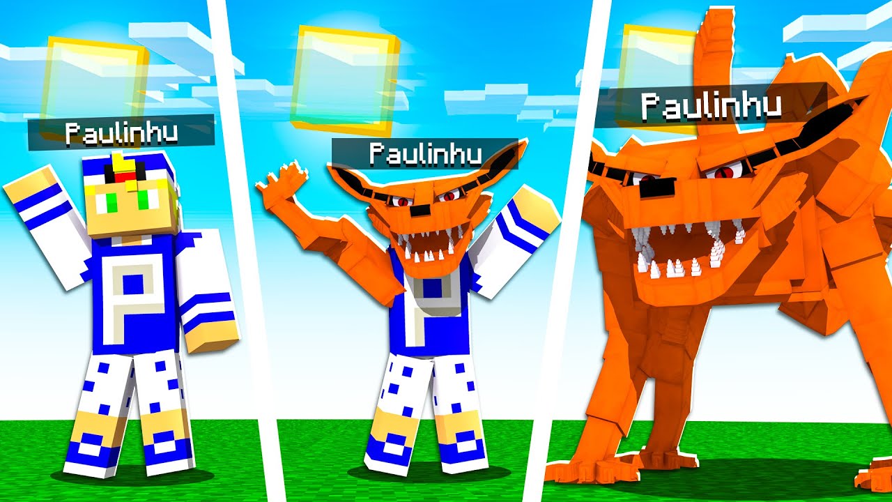 COMO VIRAR A KURAMA no MINECRAFT ! - YouTube