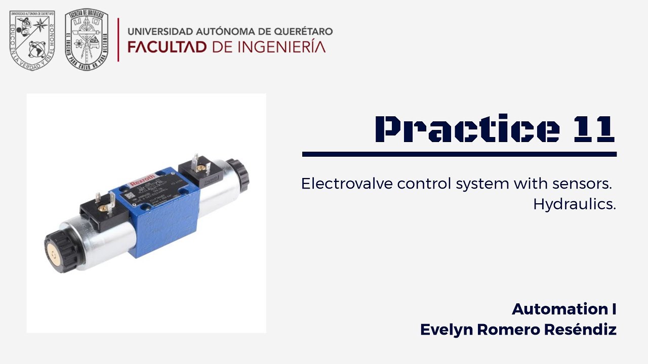 Practice 11. Electrovalve control system with sensors. Hydraulics - YouTube