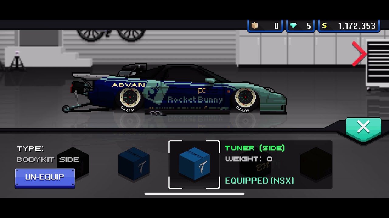 Pixel Car Racer: Full NSX upgrade - YouTube