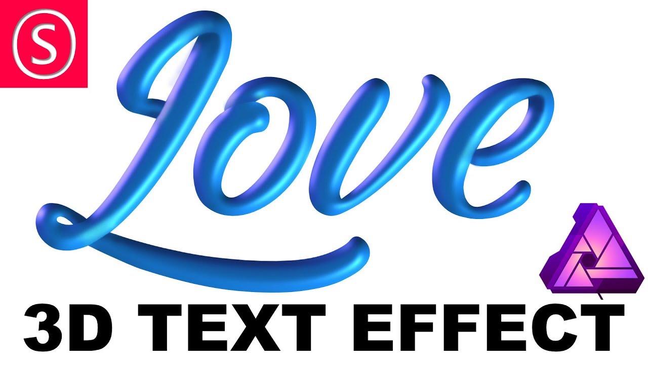 Affinity Photo - 3D Text Effect - YouTube