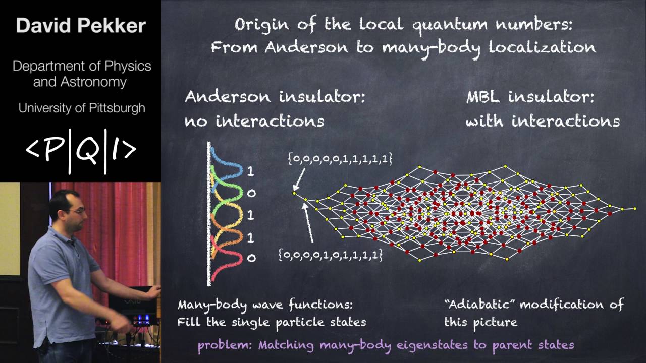 PQI2016 David Pekker: Emergent Conserved Quantities in Disordered ...