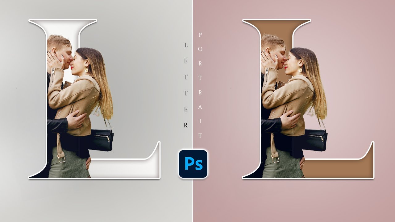 Letter L Portrait Design Tutorial in Photoshop - Letter Portrait Design ...