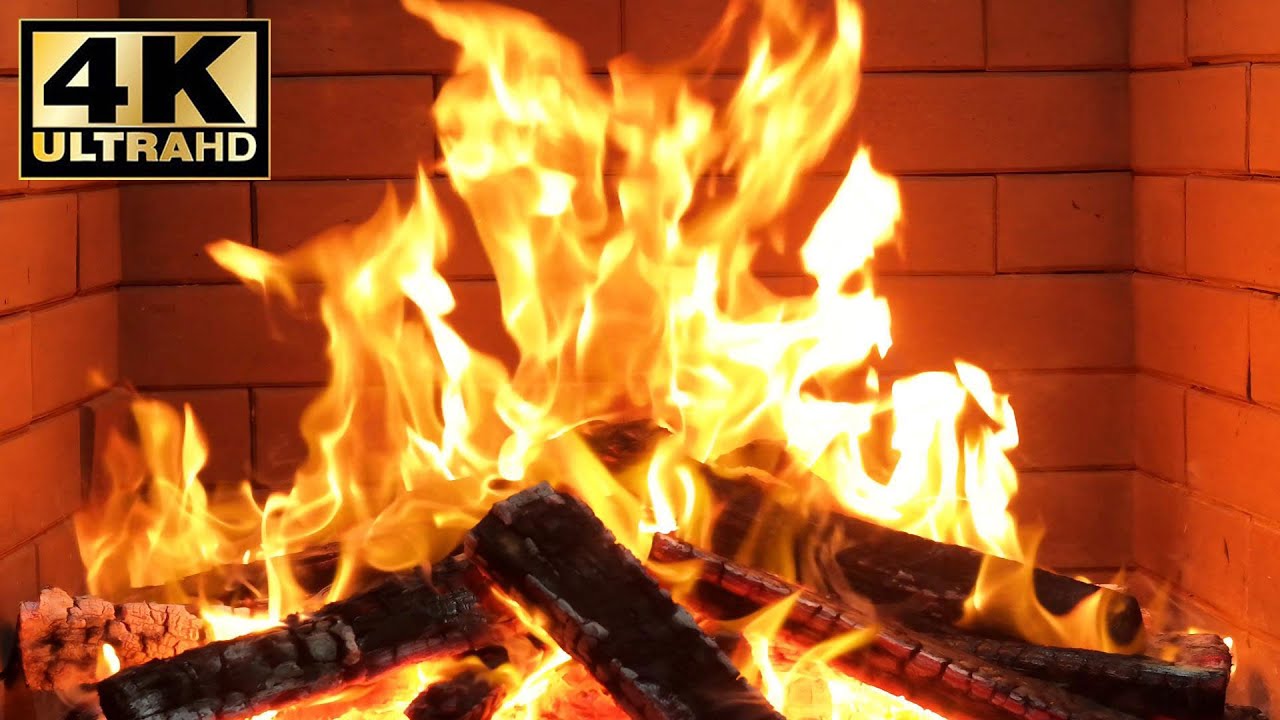 🔥 Calm and cozy fireplace atmosphere. 4K Fireplace for Mind Therapy ...
